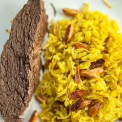 Punta de ganso al horno con arroz árabe sin gluten - Receta ComoQuiero